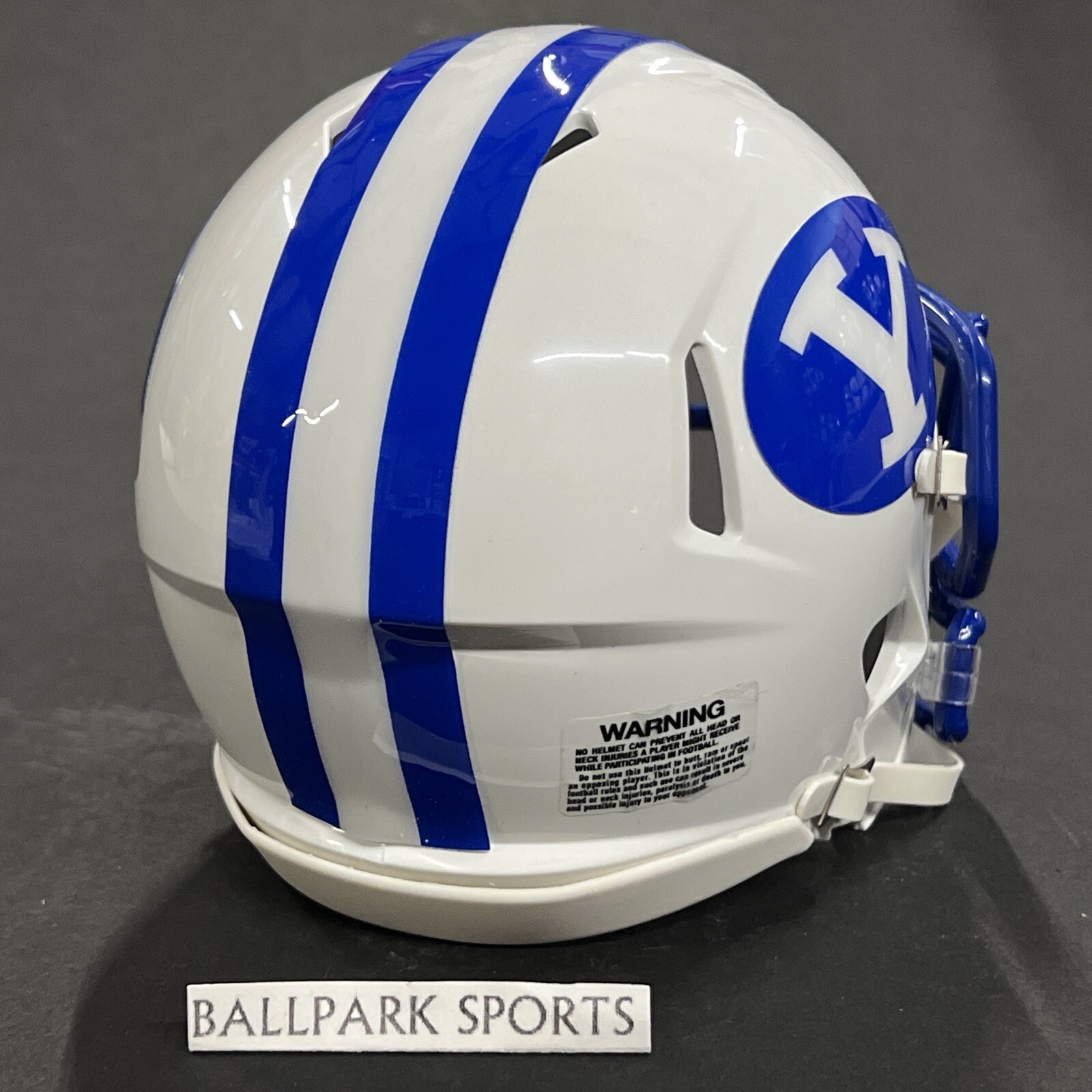 Brigham Young BYU Cougars Speed Mini Helmet Riddell NCAA White & Blue ...