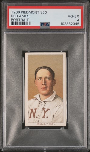 1909-11 T206 PIEDMONT 350 PORTRAIT RED AMES PSA 4 | eBay