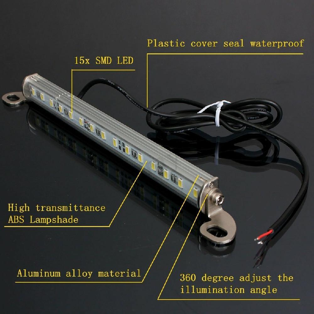 6000K 12V Xenon White LED License Number Plate Light Car Van White ...