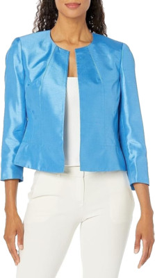 NEW KASPER CAREER BLUE OPEN FRONT JACKET BLAZER SIZE 16 $129 | eBay