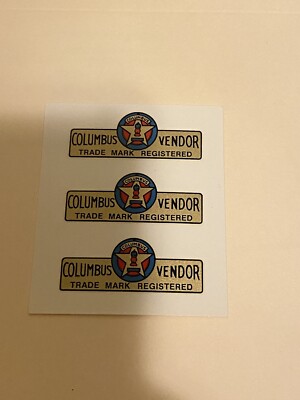 Columbus Gum / Peanut Vending Penny Vending Machine One Cent Decals ...