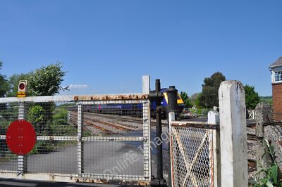 Photo 12x8 Bishton Crossing with train passing through Bishton/ST3987 ...