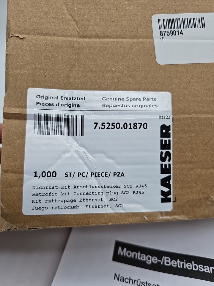 KAESER KOMPRESSOREN GENUINE SPARE PARTS RETROFIT KIT 7.5250.01870 LAN ...