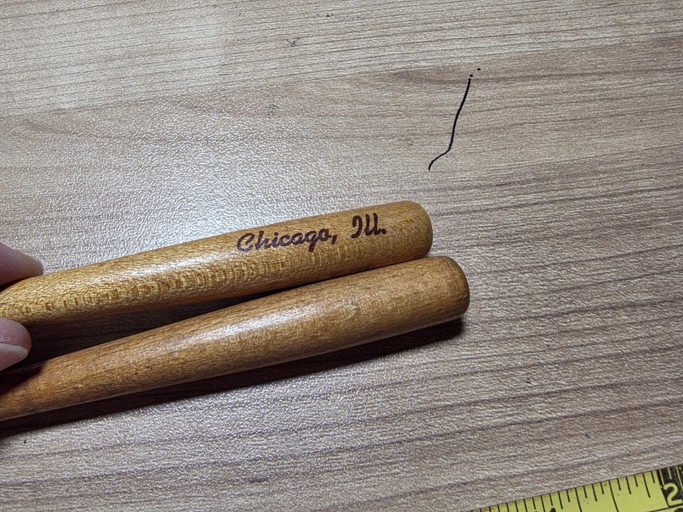 Vintage Chicago Illinois & White Sox Wood Baseball Bat Mechanical ...