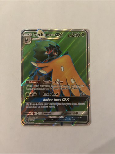 Pokémon Card Full Art Decidueye GX Black Star Promo SM37 Ultra Rare ...