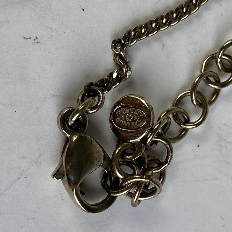 Chanel Coco Mark Rice Engraved Necklace K-6065 Final Sale Used | eBay