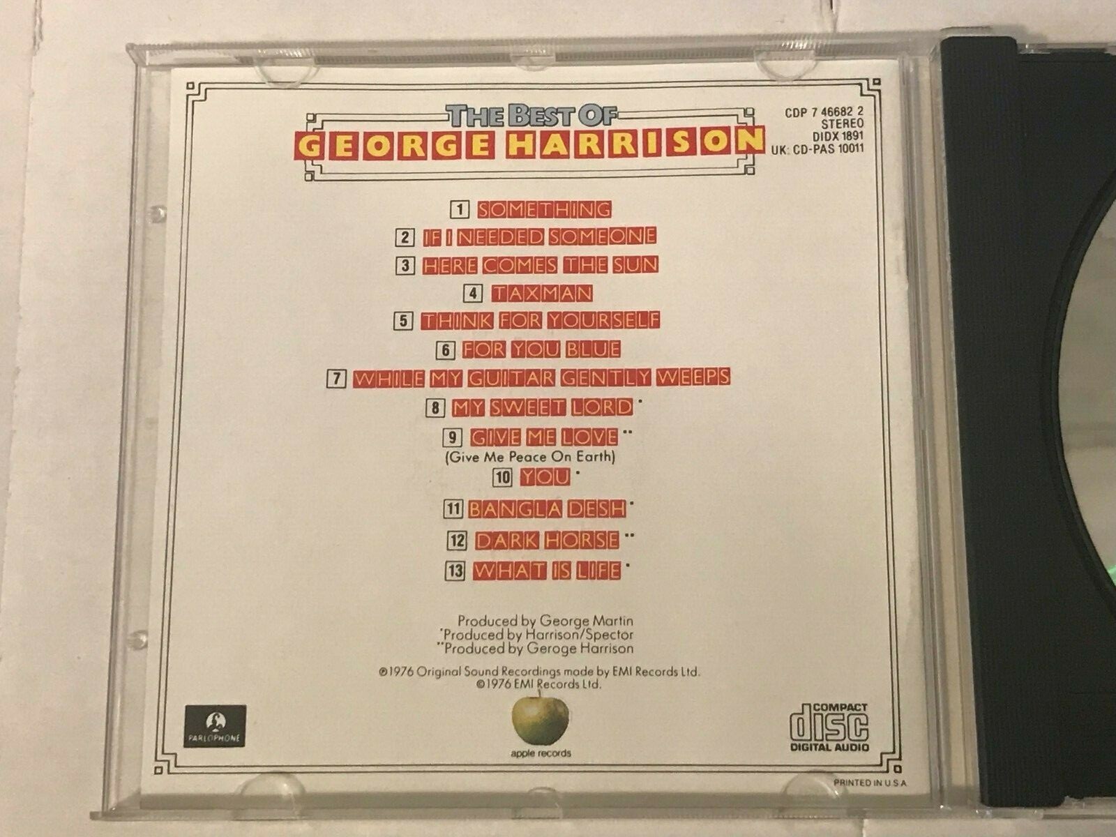 GEORGE HARRISON - THE BEST OF - CD ALBUM - APPLE RECORDS - US IMPORT ...