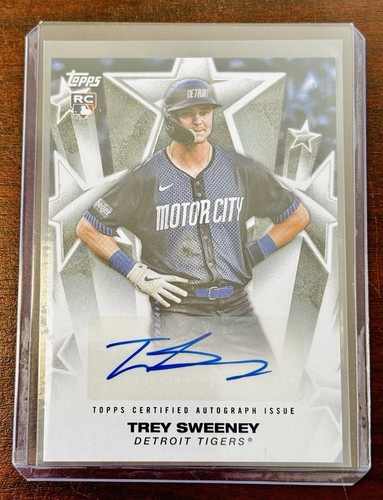 🔥2025 Topps Series 1 Baseball Stars Autograph Card Trey Sweeney RC ...