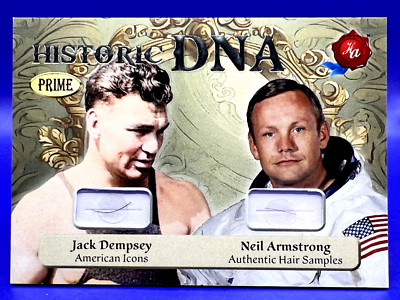 2024 Historic Autograph Jack Dempsey Neil Armstrong Prime DNA Hair /11 ...