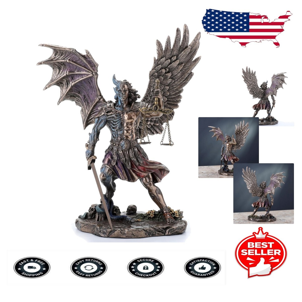 Half Angel Half Demon Statue
