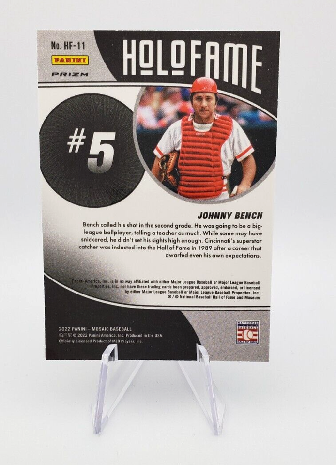 2022 Panini Mosaic Holo Fame Johnny Bench #HF-11 | eBay