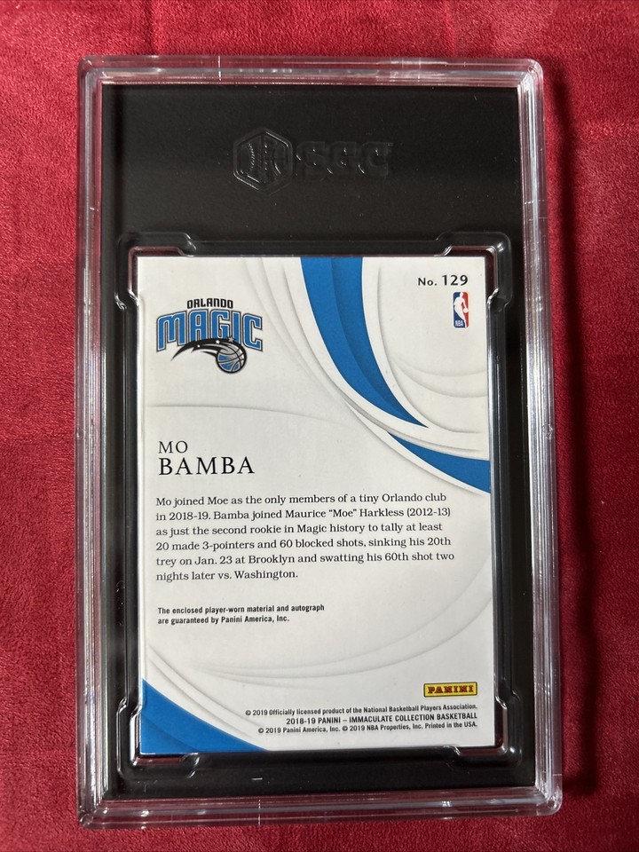 2018 Panini Immaculate Mo Bamba Rookie Patch Autographed Red #4/25 ...