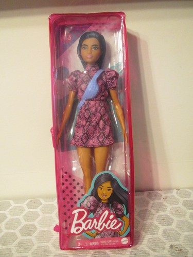 Barbie Fashionistas Doll #143 with Pink Snake Print Dress Brand New In ...