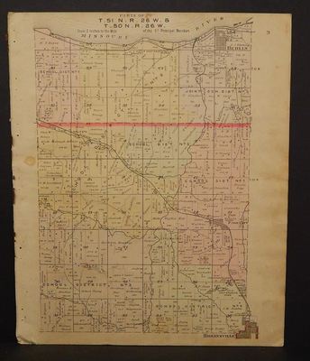 Missouri LaFayette County Map Lexington & Dover Township 1897 Dbl Side ...