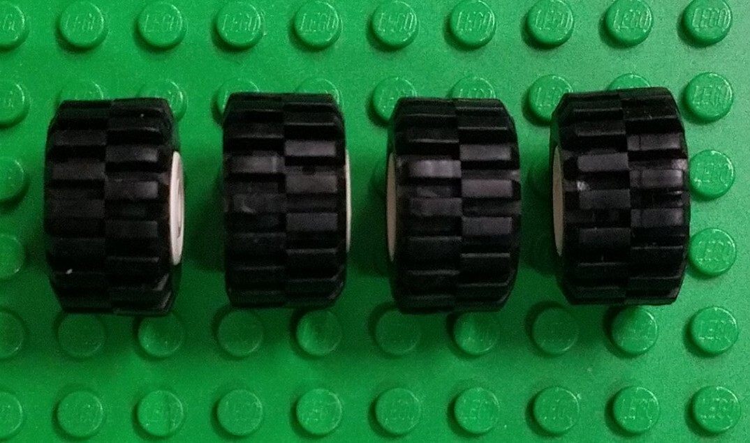 LEGO WHEEL & TIRE ASSEMBLY 6014ac01 11mm x 12mm 21 x 12 OFFSET LOT OF ...