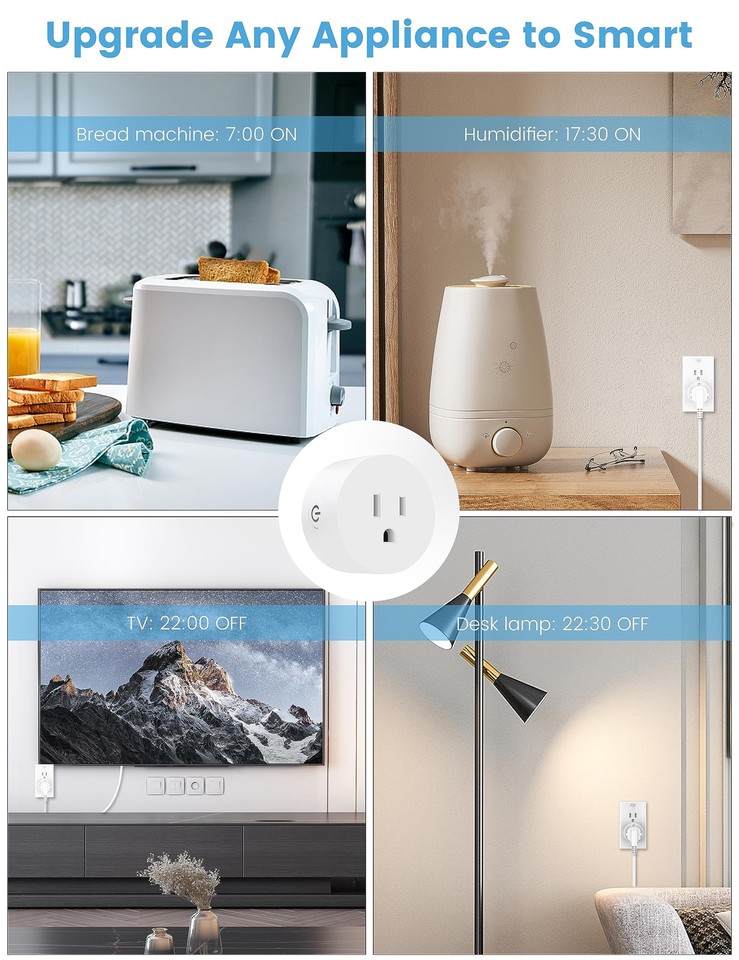 Smart Plug For 5ghz & 2.4ghz Smaet Outlet Wifi Socket With App Remote ...