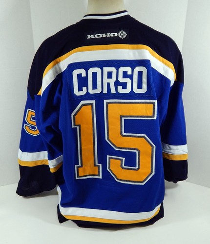 2001-02 St. Louis Blues Daniel Corso #15 Game Used Blue Jersey DP12074 ...