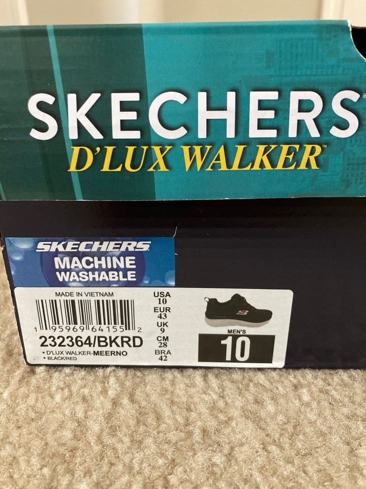 Men's Skechers D'Lux Walker Relaxed Fit Air-Cooled Foam Shoes Black ...