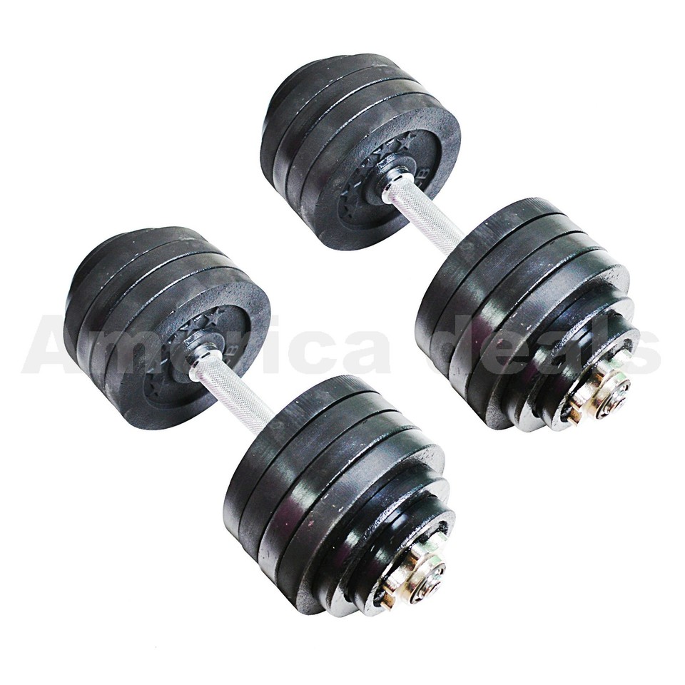 Adjustable 105 lb Weight Dumbbell Set Home Body Fitness Workout ALL ...