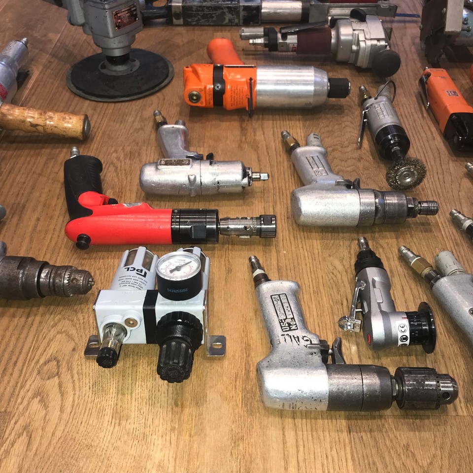 joblot pneumatic air tools used - metalwork, carpentry, woodwork ...