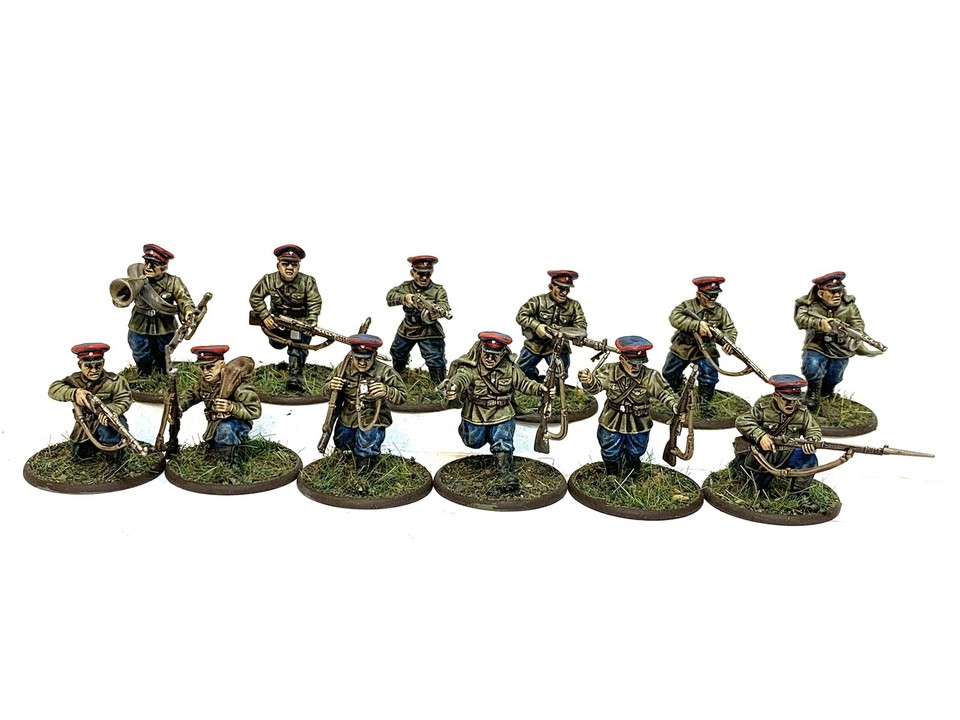 SOVIET PLATOON NKVD INFANTRY ARMY 12 28mm painted Historical WW2 BOLT ...