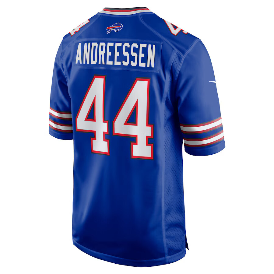 Joe Andreessen Buffalo Bills Nike Game Player Jersey Men's 2024 NFL #44 ...