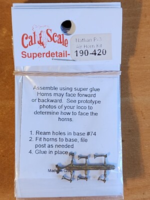 Brass Nathan Air Horn P-3 3 Chime Diesel Cal Scale 190-420 HO Kit Model ...