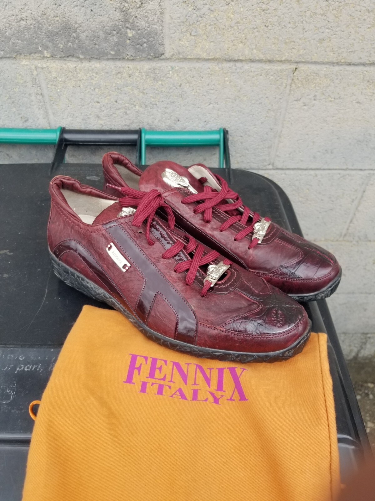 Vintage Fennix Of Italy Alligator And Leather Shoes M… - Gem