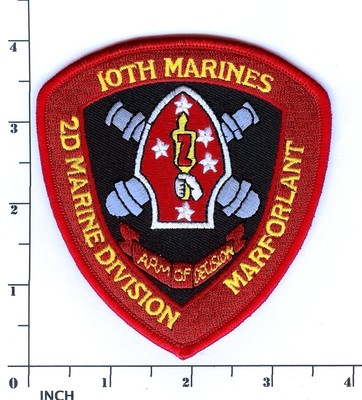 USMC 10th Marine Regiment ARTILLERY 10th Marines PATCH Arm of Decision ...