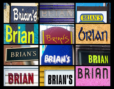 BRIAN Name Poster featuring actual sign photos | eBay