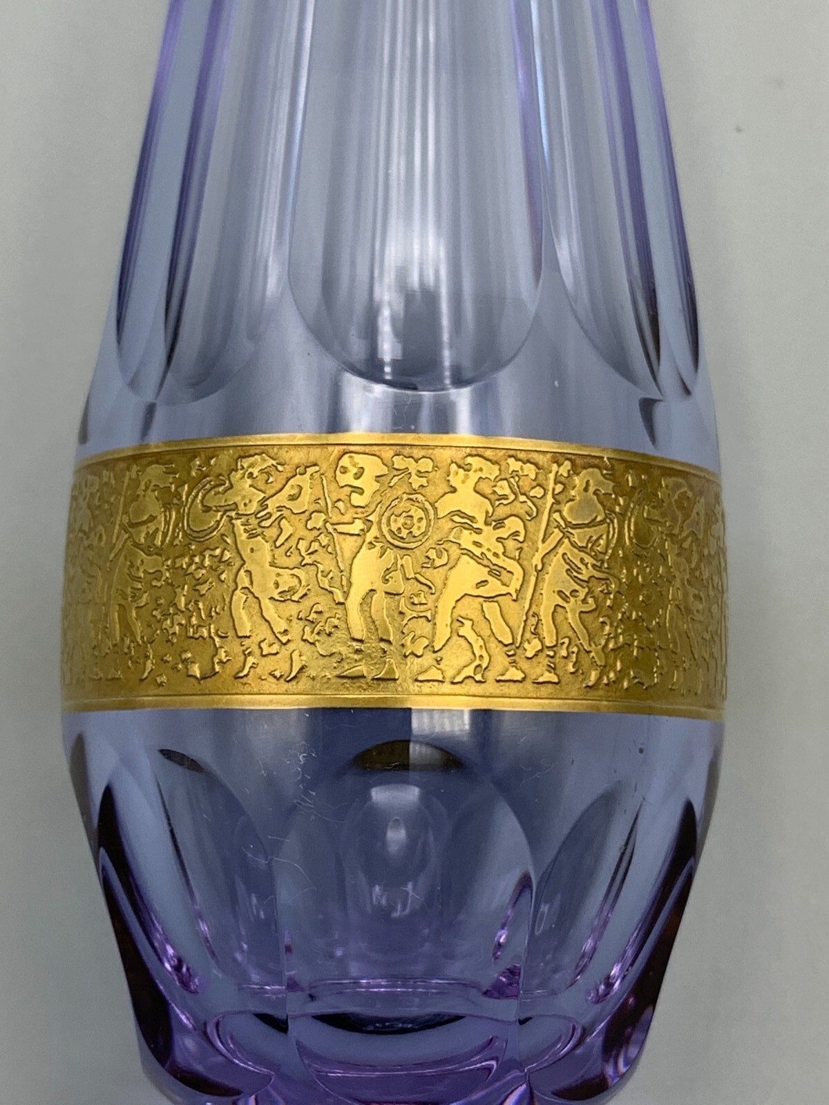 1c. RARE MOSER GLASS BOTTLE PERFUME ALEXANDRITE NEODYMIUM GOLD ...