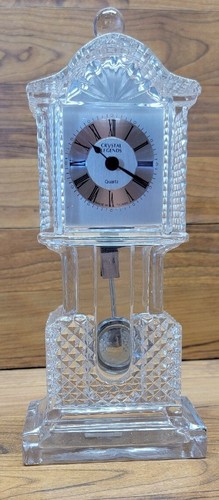 Crystal Legends 24% lead Crystal Mini Grandfather Clock W/Pendulum By ...