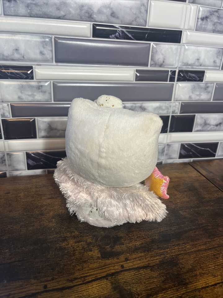 NWT Ty Beanie Buddies Sanrio Hello Kitty White Gold & Pink Angel Plush ...