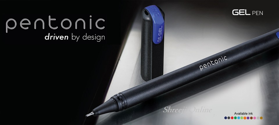 12 x LINC Pentonic Stylish Ballpoint Pens Smooth Writing Multi Colour ...
