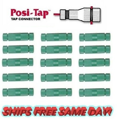 Posi-Lock 6-8 Gage Green, (EX-485, #620) Insulated Butt Splice 15 PACK ...