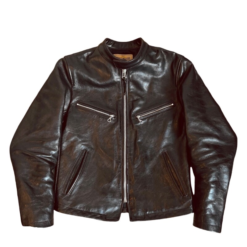 Mens Vintage Style Cowhide Vegetable Tanned Retro Biker Motorcycle ...