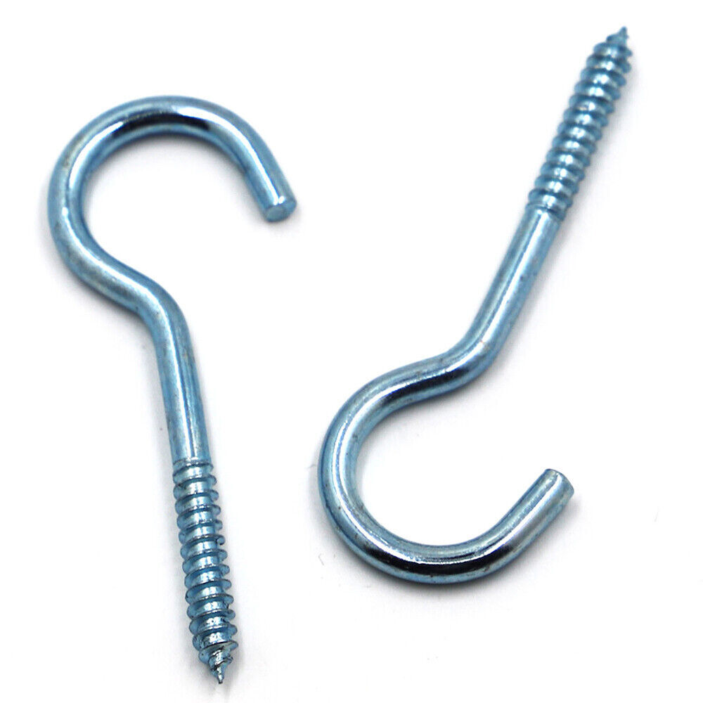 Screw In Ceiling Cup Hooks Heavy Duty Plain Metric Wood Thread Zinc ...