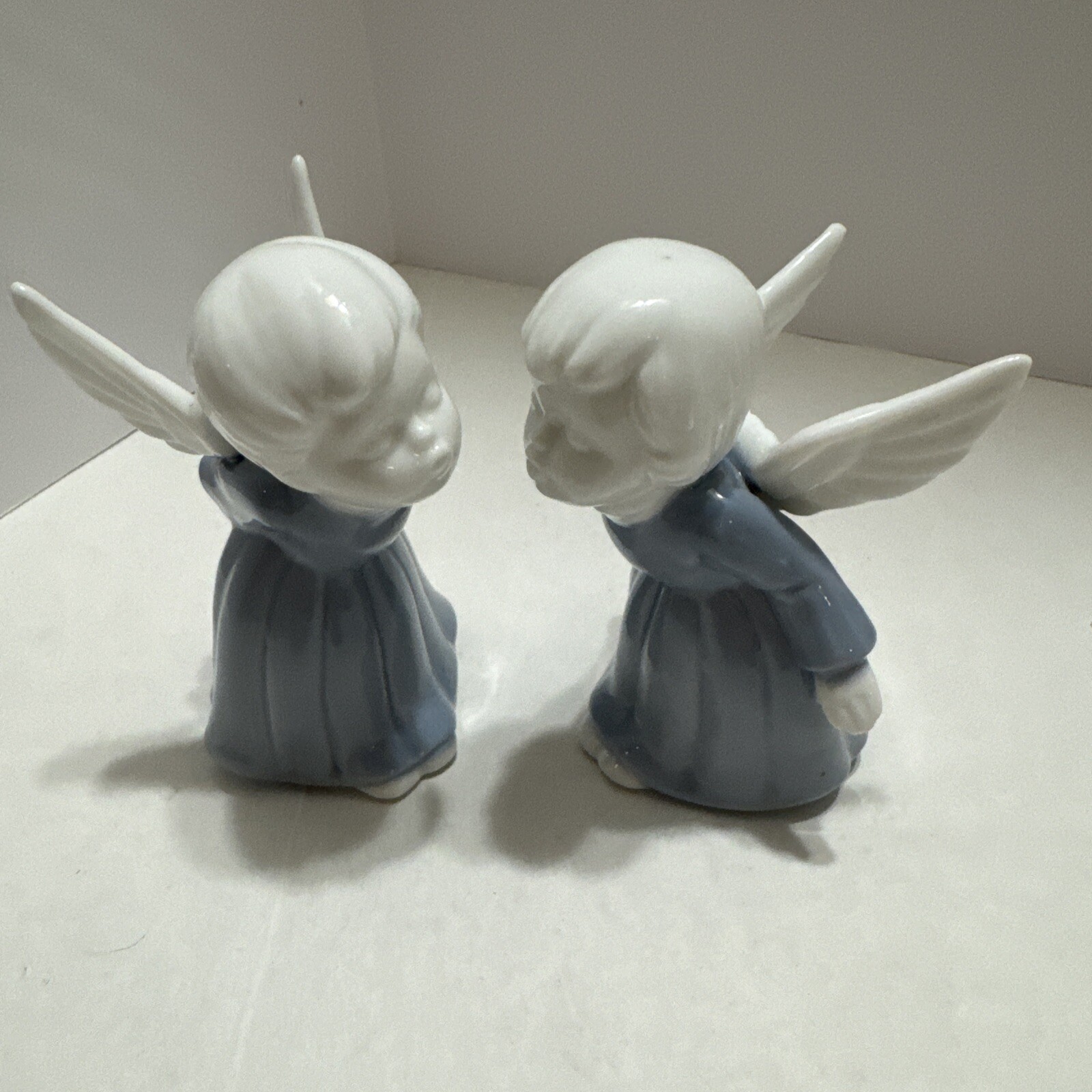 VTG Lefton Porcelain Kissing Angels Figurines Boy & Girl Angels 3.5 ...