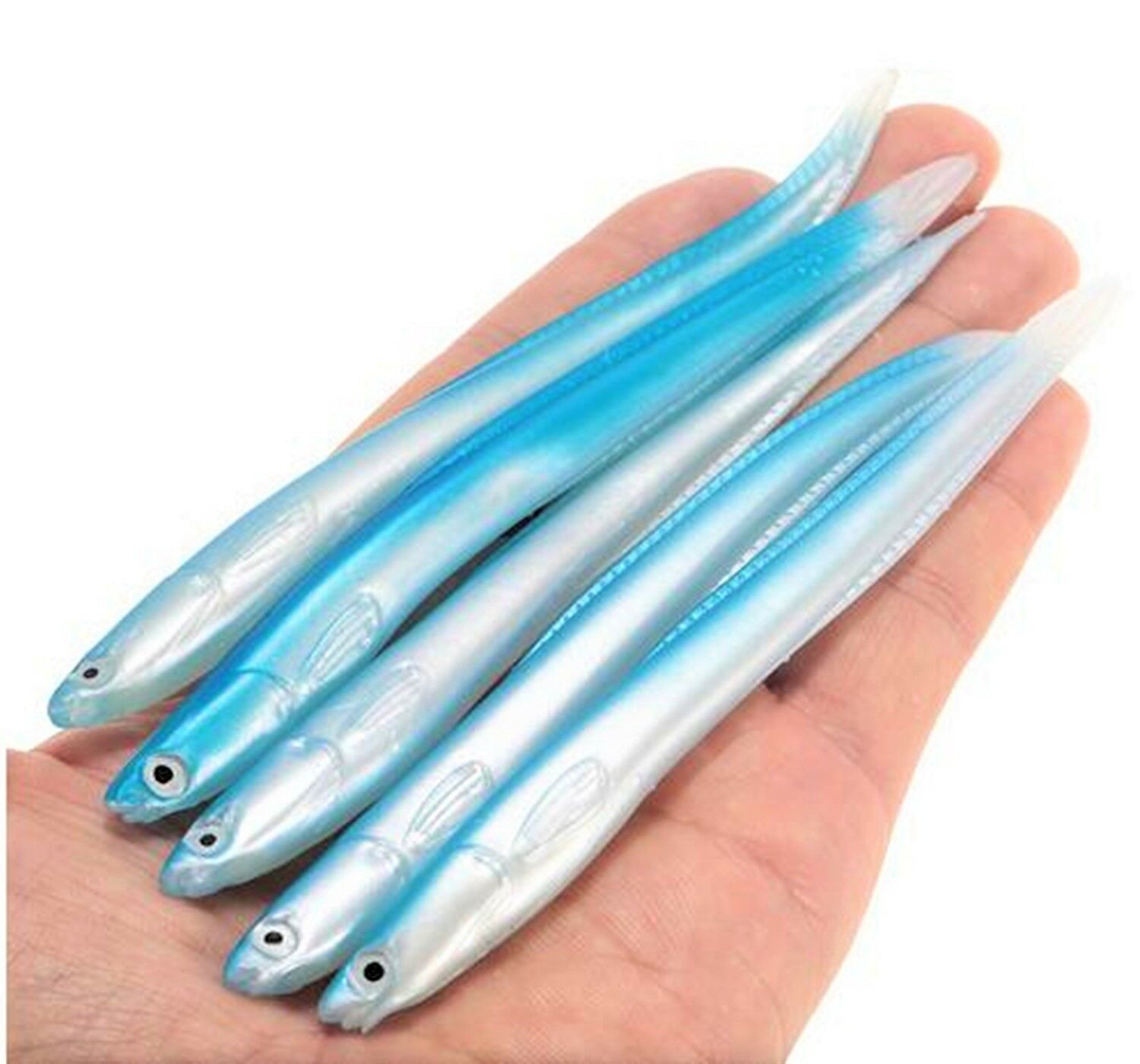 10PCS Soft Fishing Lures Glow Swimbaits Bass Luminous Soft Jigs Worm ...