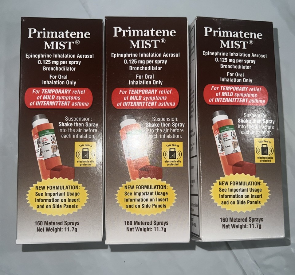 (3) ~ Primatene Mist Epinephrine Inhalation Aerosol - EXP/2026/04 ...