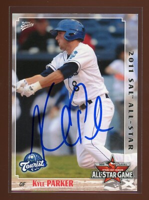 2011 Asheville Tourists KYLE PARKER Signed Card autograph auto ROCKIES ...