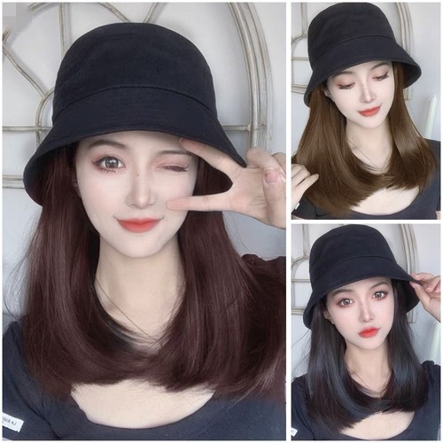 Wig Extend Adjustable Removable Hat Straight Hair Wig Fisherman's Cap ...