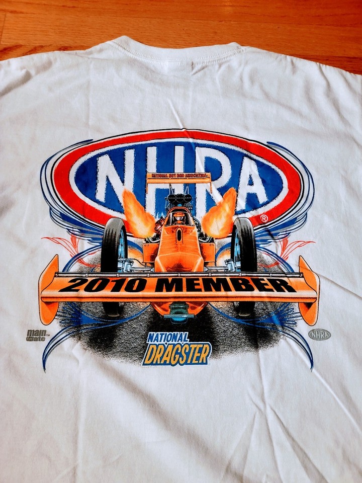 NWT NHRA Championship Drag Racing Member 2010 National Dragster T Shirt ...