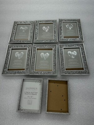 stunning glittered sparkly photo frames set x 8 | eBay UK