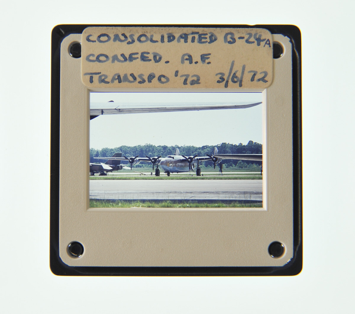 35MM SLIDE AIRCRAFT 1972 CONSOLIDATED B-24A LIBERATOR CONFEDERATE ...