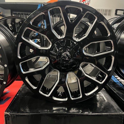 (4) Fuel D623 Warrior 20" Gloss Black Milled 20x10 6x5.5 6x135 Wheels ...