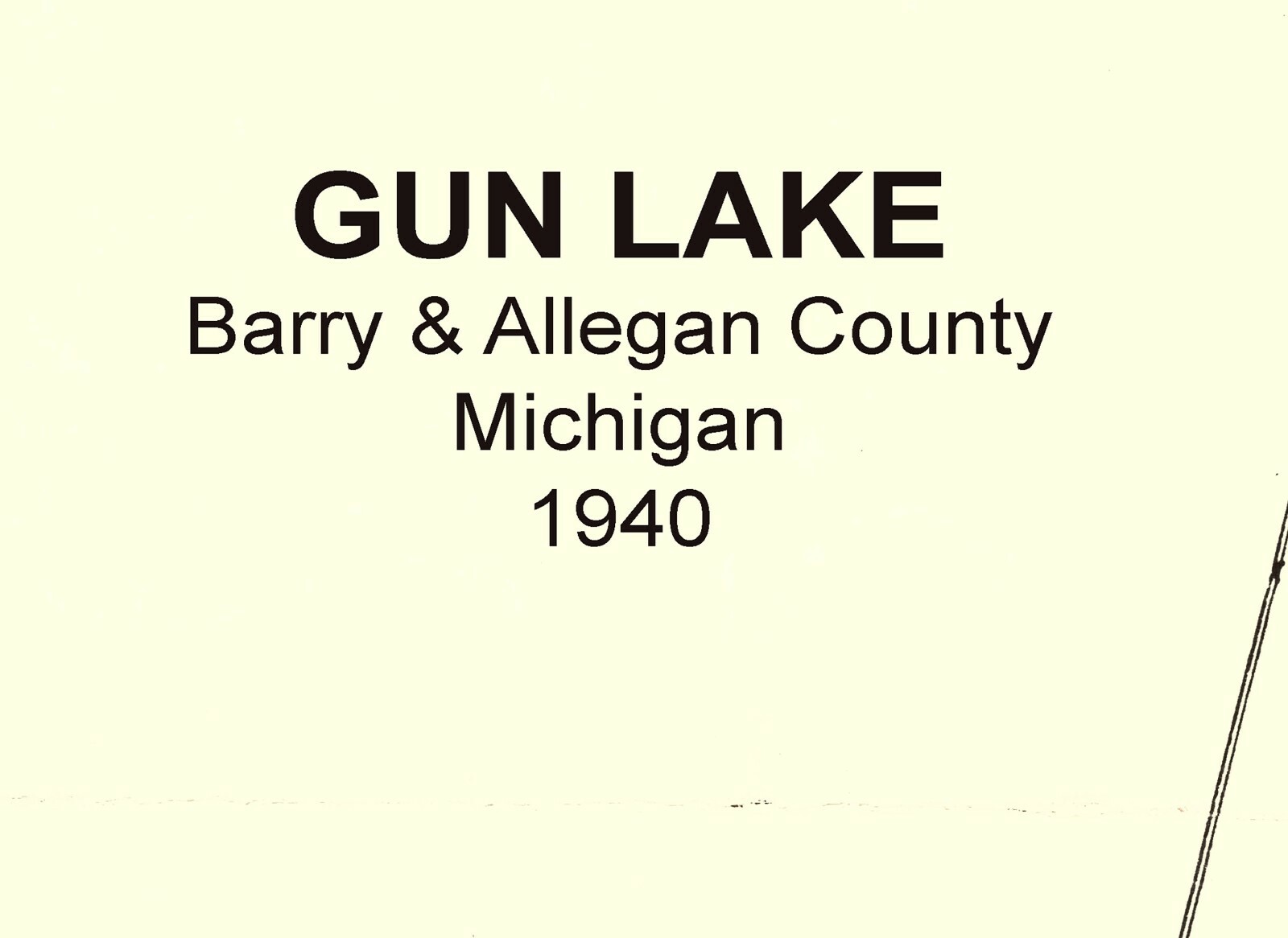 1940 Map of Gun Lake Barry County and Allegan County Michigan | eBay