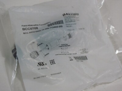 BALLUFF BCC0708 BCC A334-0000-10-000-71X4A5-000 CONNECTOR - NEW IN ...
