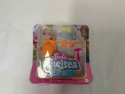 BARBIE CHELSEA DOLL * CAN BE...CONSTRUCTION WORKER w/HARD HAT, GOGGLES ...