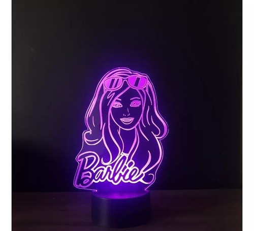 Barbie LED Night Light Movie Kids Cartoon Anime 3D Acrylic 7 Colour ...